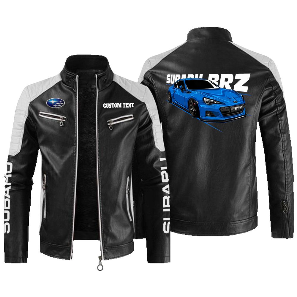Subaru Brz Contrast Leather jacket, vintage style jacket, Customize ...