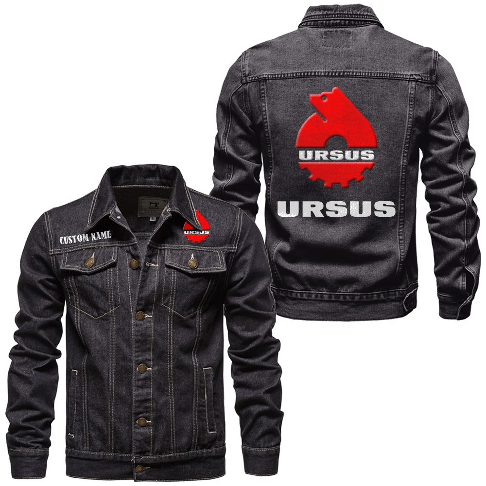 Ursus Denim jacket Vintage Style Black, Light-Blue and Dark-Blue Color ...