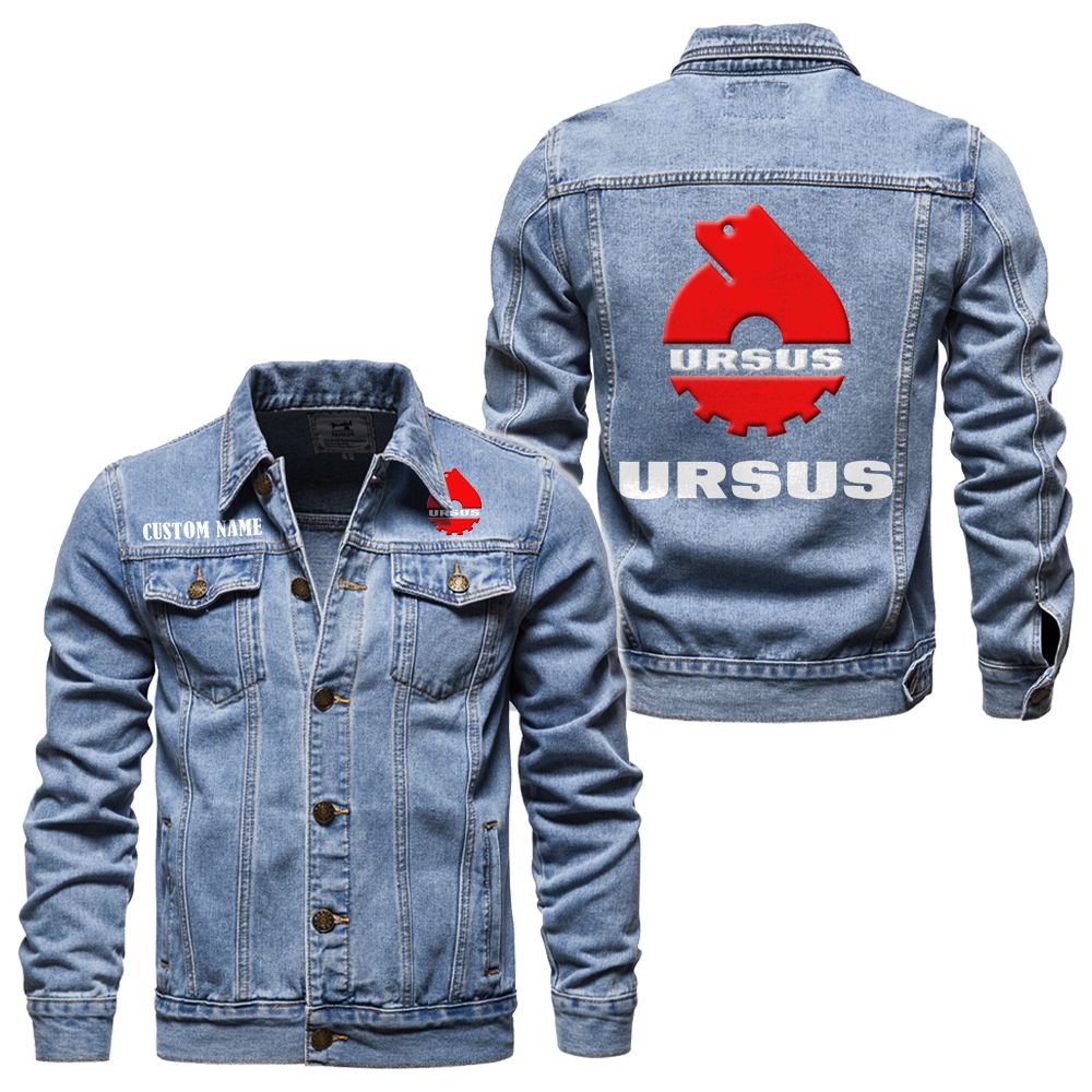 Ursus Denim jacket Vintage Style Black, Light-Blue and Dark-Blue Color ...