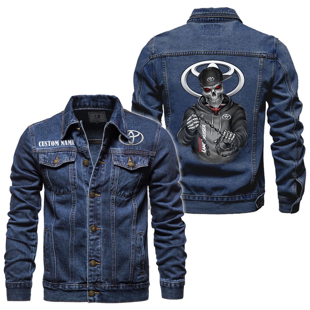 Toyota Land Cruiser Denim jacket Vintage Style Black, Light-Blue and ...