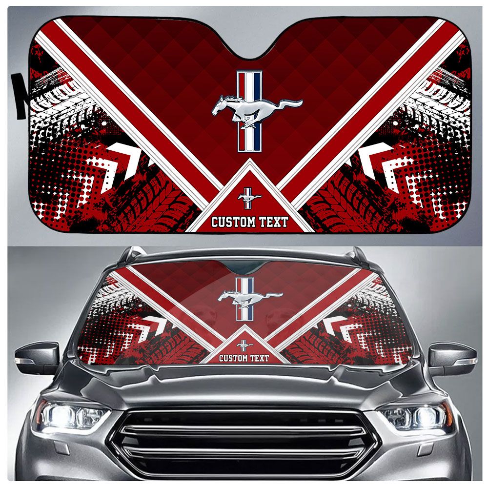Ford Mustang Car Sun Shade Customize Name,Customize Logo Car or ...